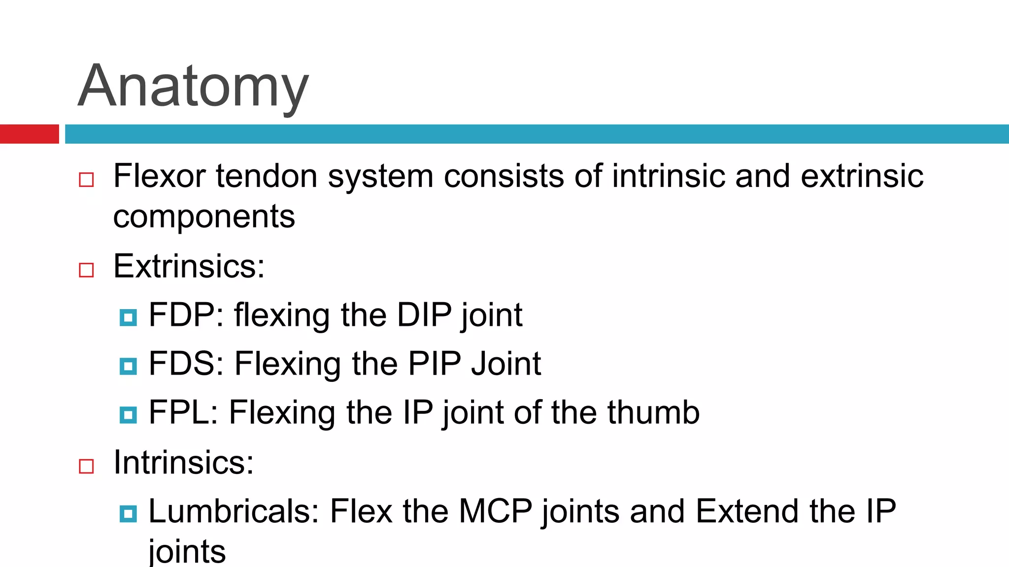 Flexor tendon injuries | PPTX