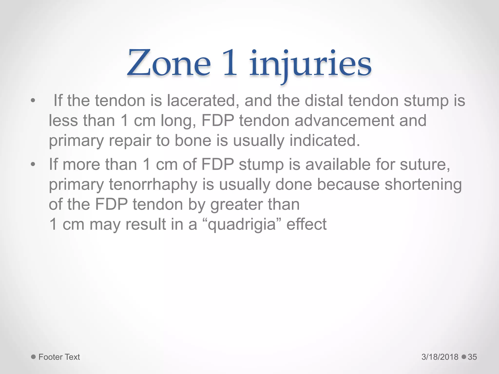 Flexor tendon injuries | PPTX