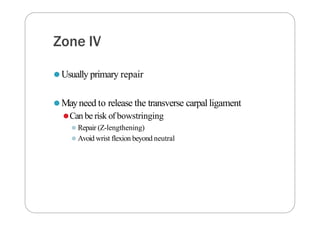 Flexor tendon injuries- basics for orthopedics residents | PPT