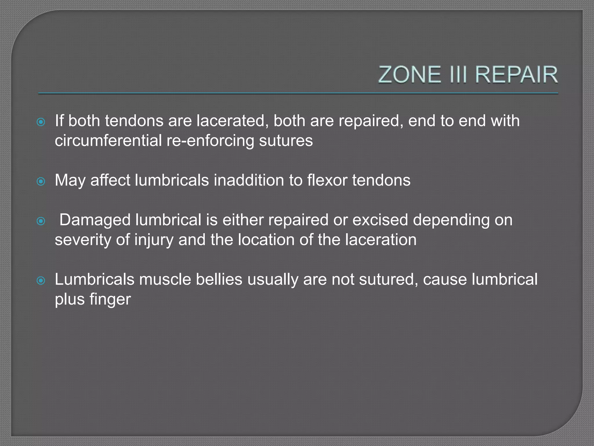 Flexor tendon injury | PPTX