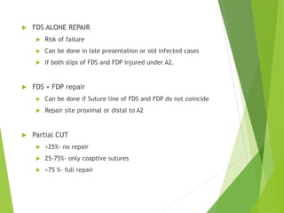 Flexor tendon injury final edit with pictures | PPTX