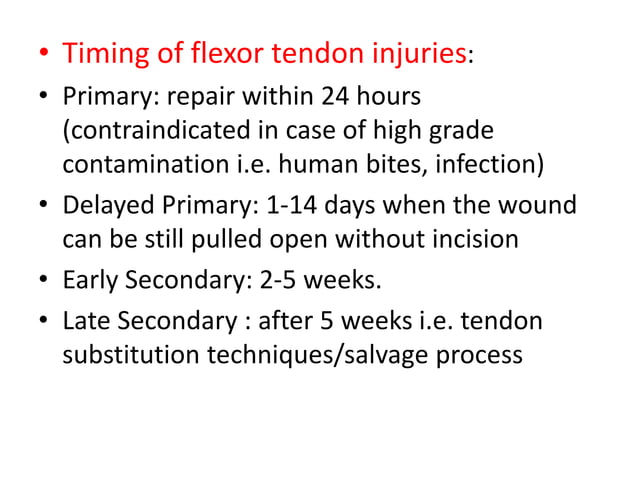 Flexor tendon repair | PPTX