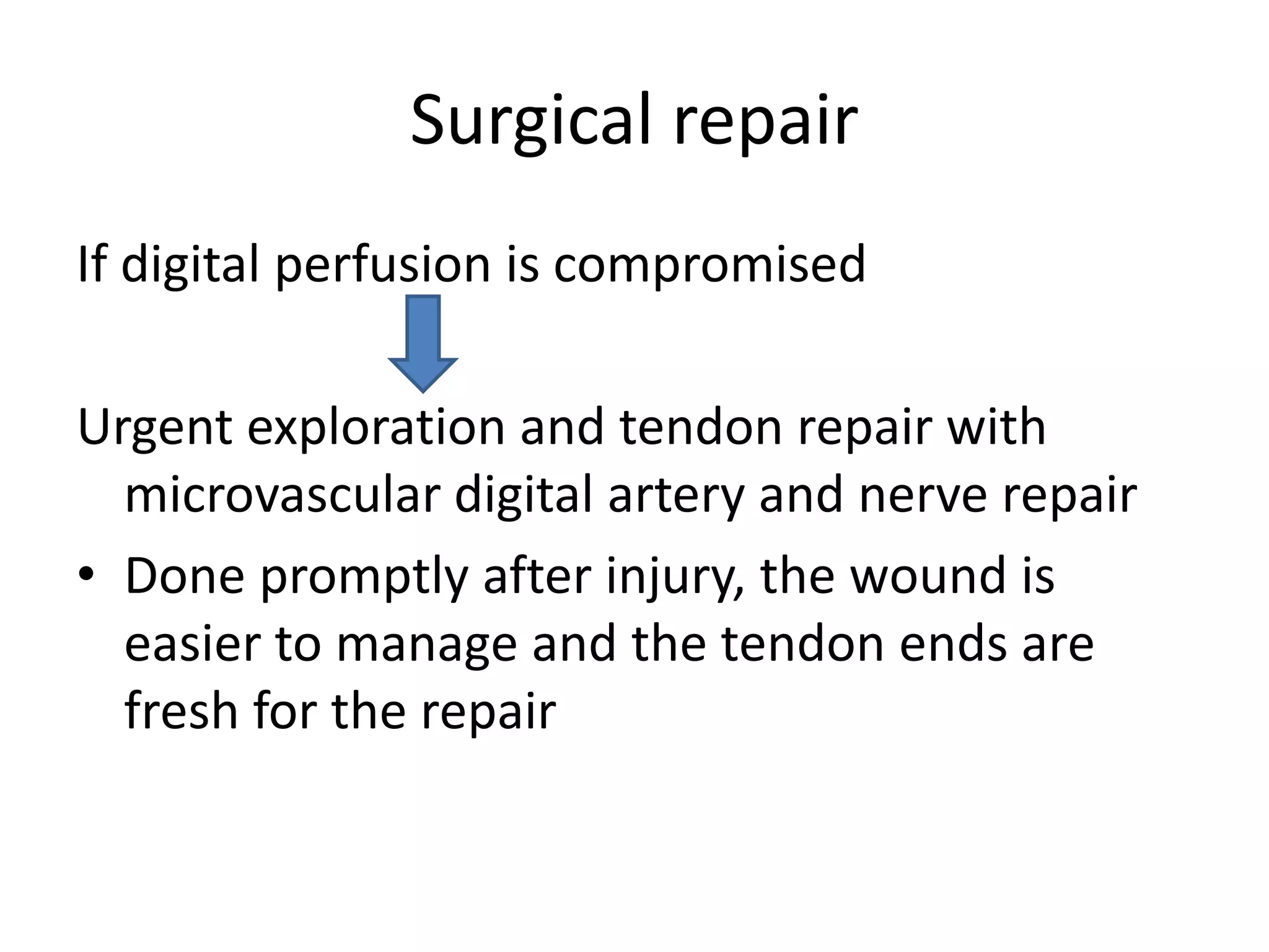 Flexor tendon repair | PPTX