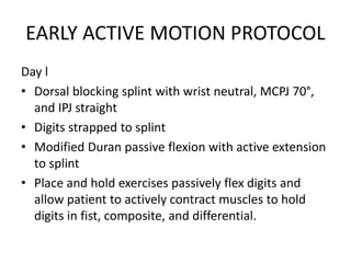 Flexor tendon repair | PPTX
