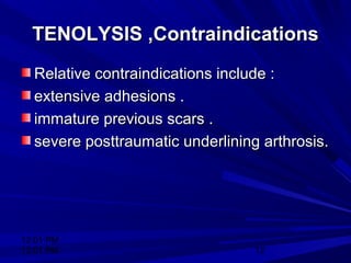 Flexor tenolysis | PPT