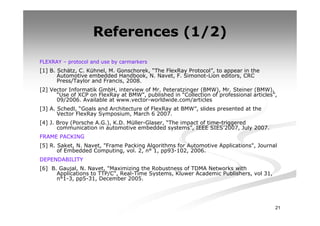 Configuring the communication on FlexRay: the case of the static ...
