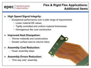 Flex & Rigid-Flex PCB's - Applications and Cost Drivers | PPTX