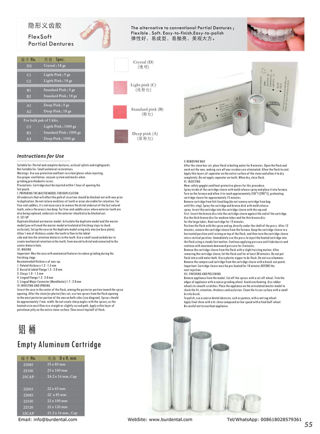 FlexSoft Partial Dentures and Empty Aluminum Cartridge | Burdental.com