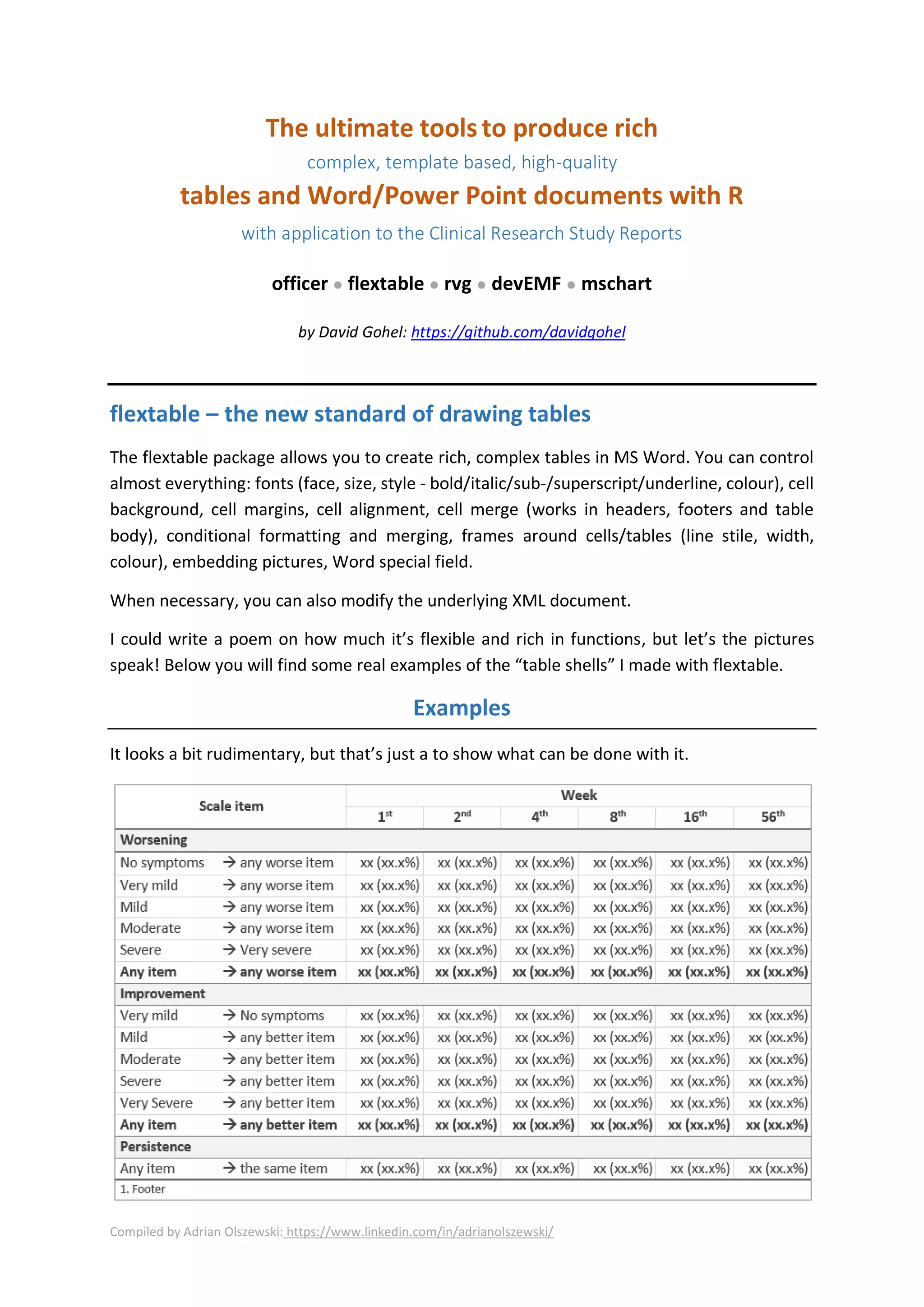 Flextable and Officer | PDF | Graphics Software | Computer Software and Applications