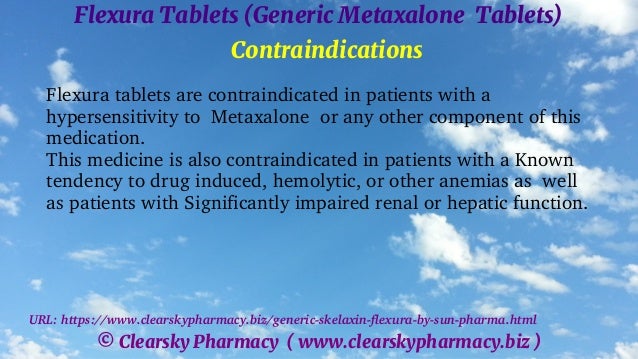 Flexura Tablets (Generic Metaxalone Tablets) | PDF