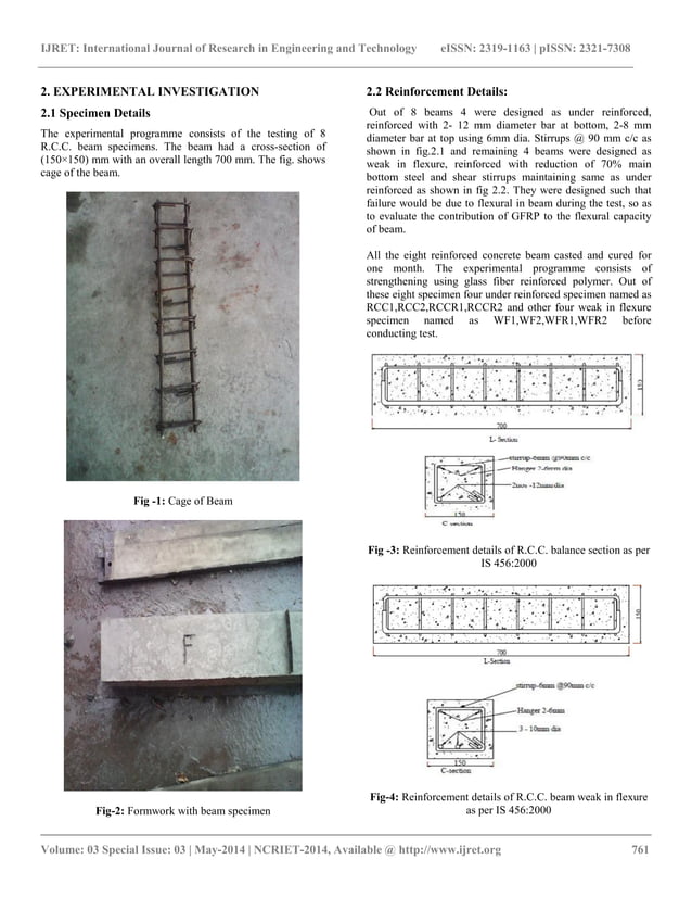 Flexural behaviour of reinforced cement concrete beam wrapped with gfrp sheet | PDF