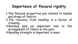 Flexural Properties of Fiber | Flexural Properties of Textile Fiber | PPTX