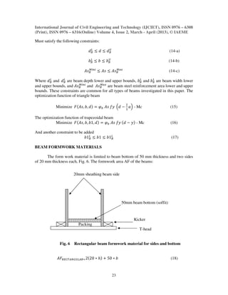 Flexural safety cost of optimized reinforced concrete beams | PDF