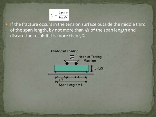 Flexural strength in concrete test | PPTX | Needlework | Arts and Crafts