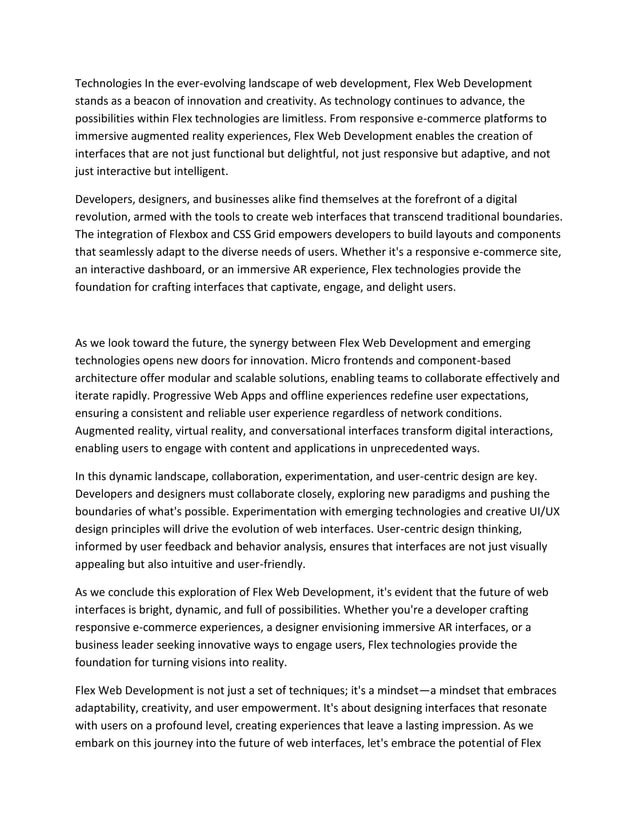 Flex Web Development.pdf | Web Development | Internet