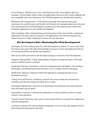 Flex Web Development: Unleashing the Power of Versatility | PDF