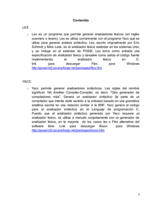 Procedimiento Para Utilizar Flex Y Bison | DOCX