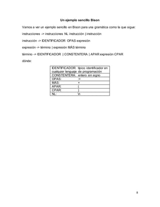 Procedimiento Para Utilizar Flex Y Bison | DOCX | Programming Languages | Computing
