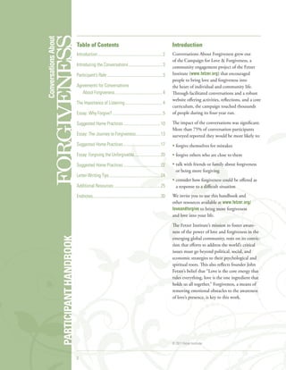 Conversations About Forgiveness Guide | PDF