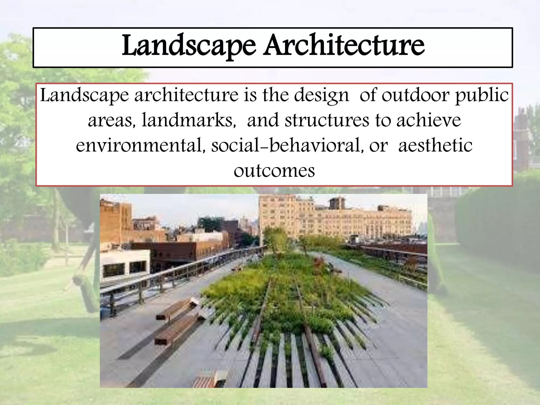 Definition of landscaping, basic principles and components | PDF