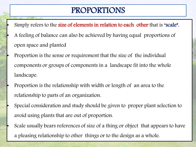 Definition of landscaping, basic principles and components | PDF