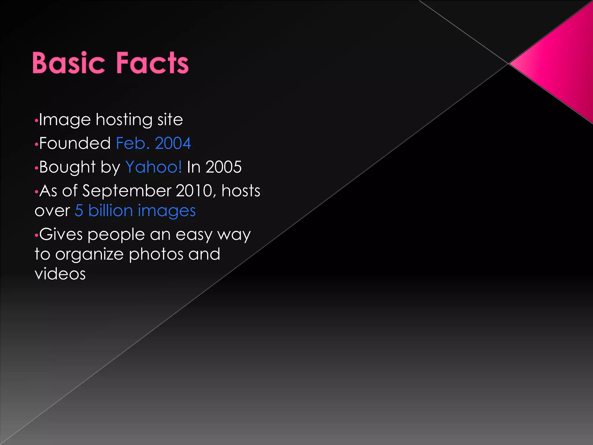 Flickr presentation | PPTX