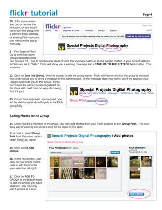 Flickr Tutorial | PDF