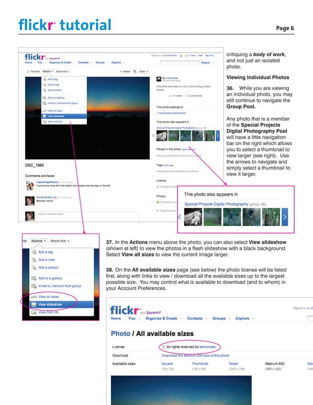 Flickr Tutorial | PDF