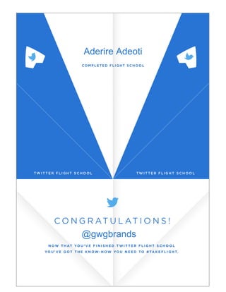 Twitter Flight school-certificate | PDF