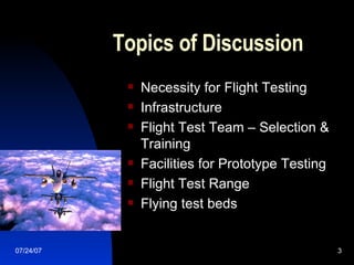 Flight Testing Scenario In India | PPT
