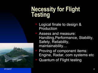 Flight Testing Scenario In India | PPT