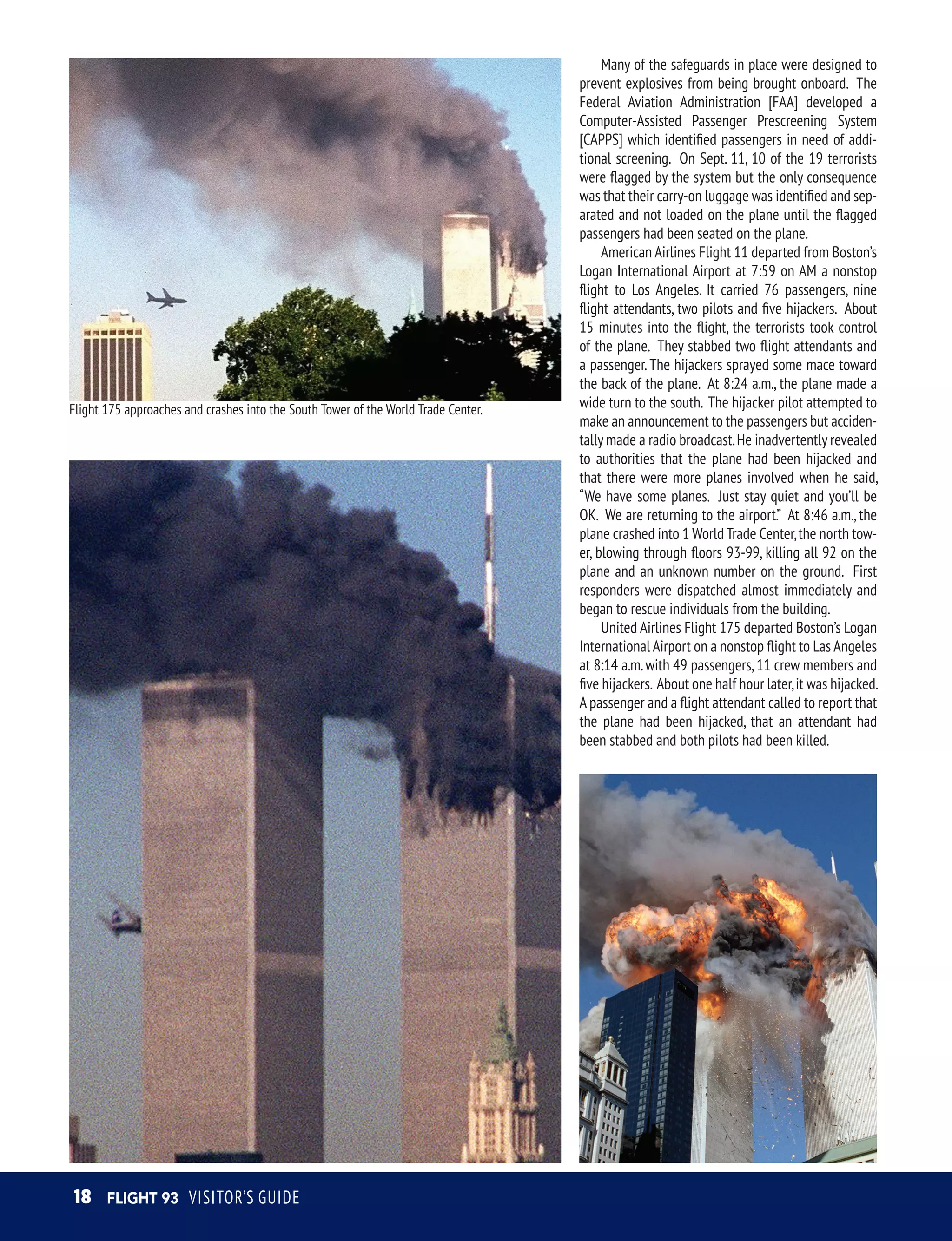 Flight 93 visitor's guide - layout and design by April Shaffer | PDF