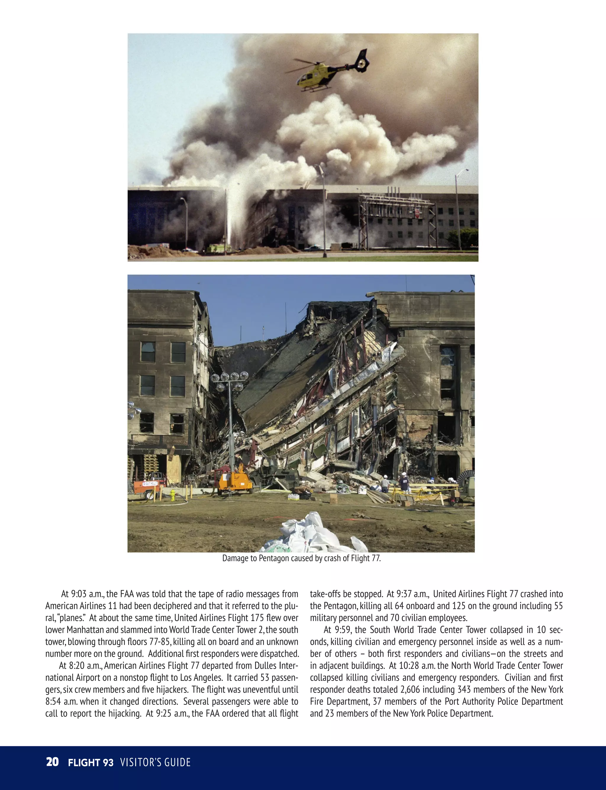 Flight 93 visitor's guide - layout and design by April Shaffer | PDF