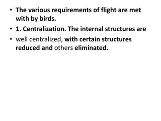 Flight adaptations in birds | PPTX