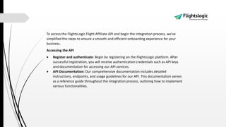 Flight Affiliate API | Flight Reservation System | PPT