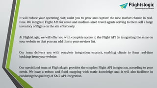 Flight API | Flight Search API | Flight Ticket Software | PPTX