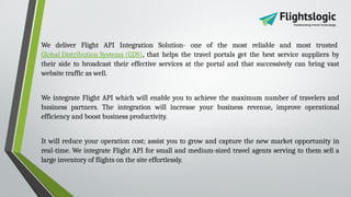 Flight API | Flight Search API | Flight Ticket Software | PPTX