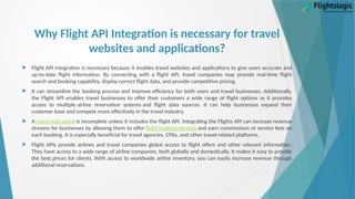 Flight API Integration | Flight API Integration | PPTX | Air Travel | Travel Type