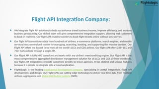 Flight API Integration | Flight API Integration | PPTX | Air Travel | Travel Type
