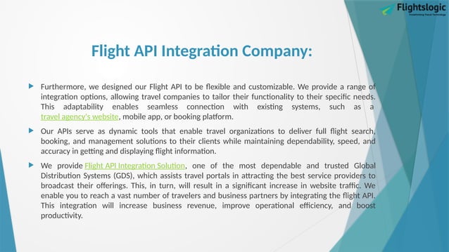Flight API Integration | Flight API Integration | PPT