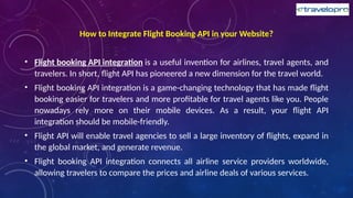 Flight Booking API Cost, Flight and Hotel Booking API | PPTX | Web Development | Internet