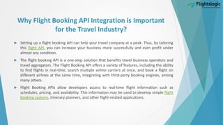 Flight Booking API Integration, Flight Booking API | PPT
