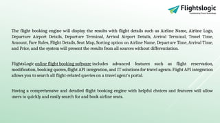 Flight Booking Engine | Air Ticketing System | PPTX