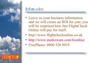 FlightCheck Online - Do More 2007 - Eng | PPT