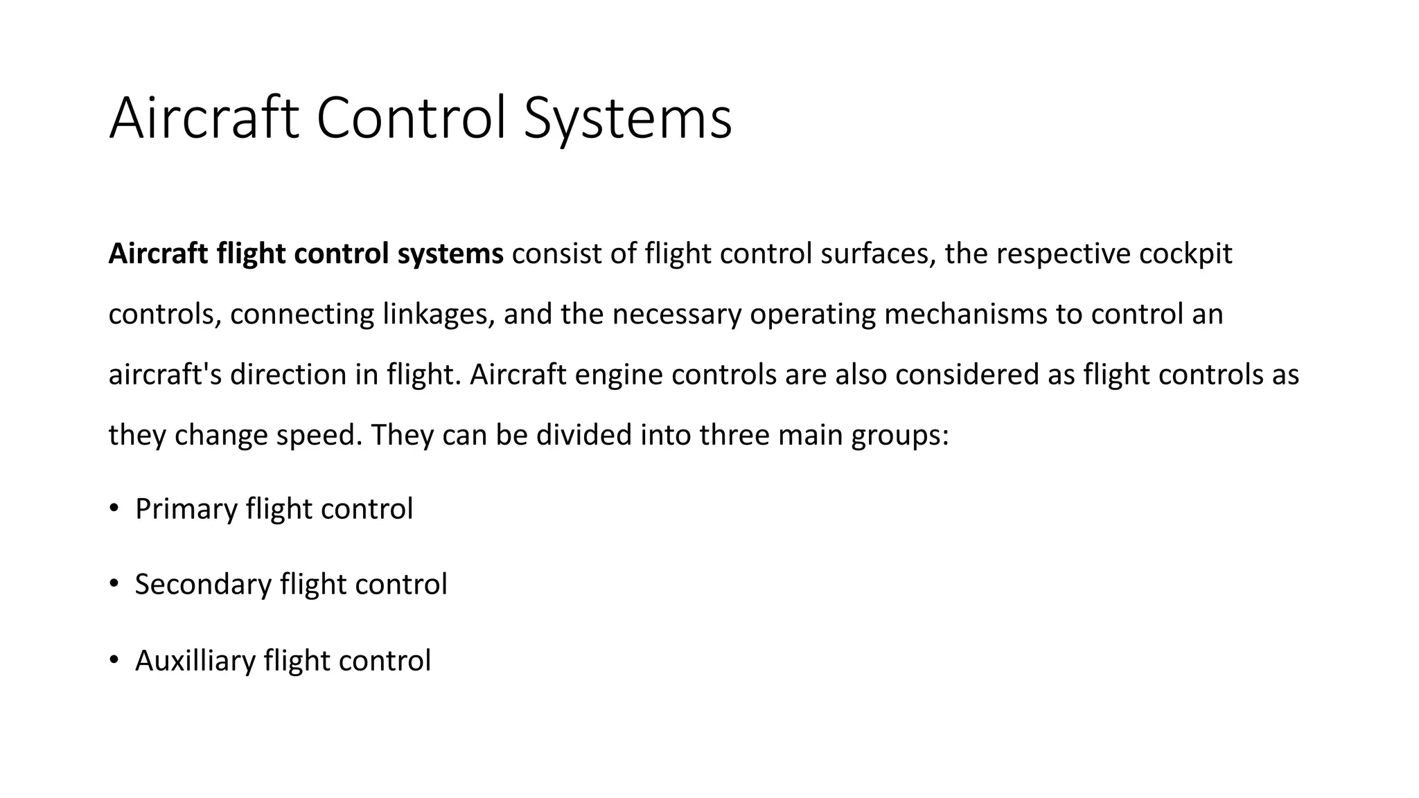 Flight control systems | PPTX