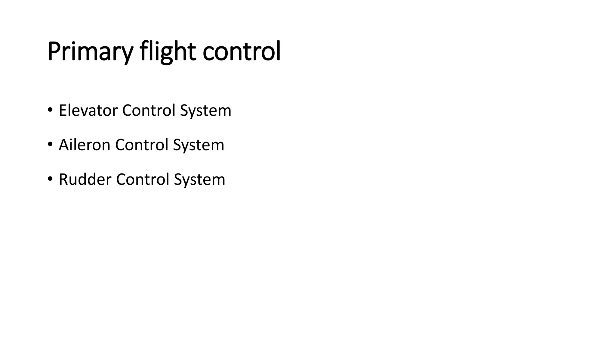 Flight control systems | PPTX