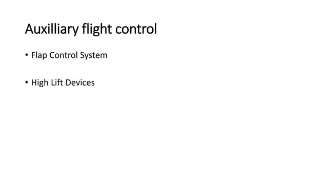 Flight control systems | PPTX