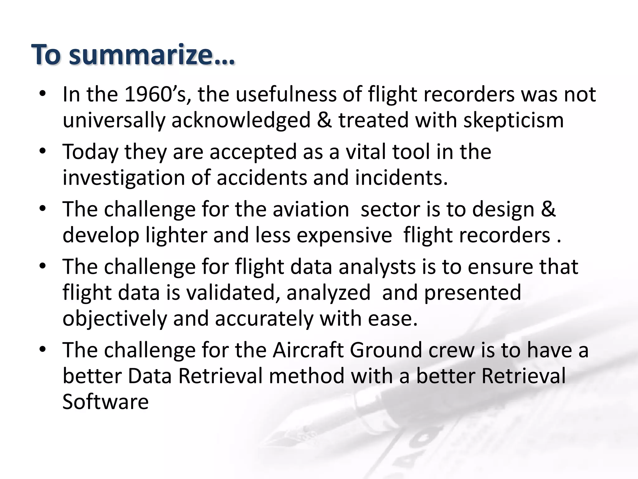 Flight data analysis & black box | PDF