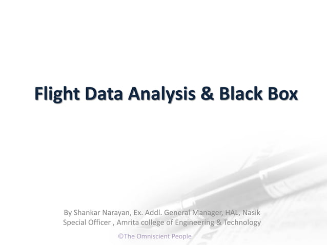 Flight data analysis & black box | PDF | Computer Peripherals | Computing