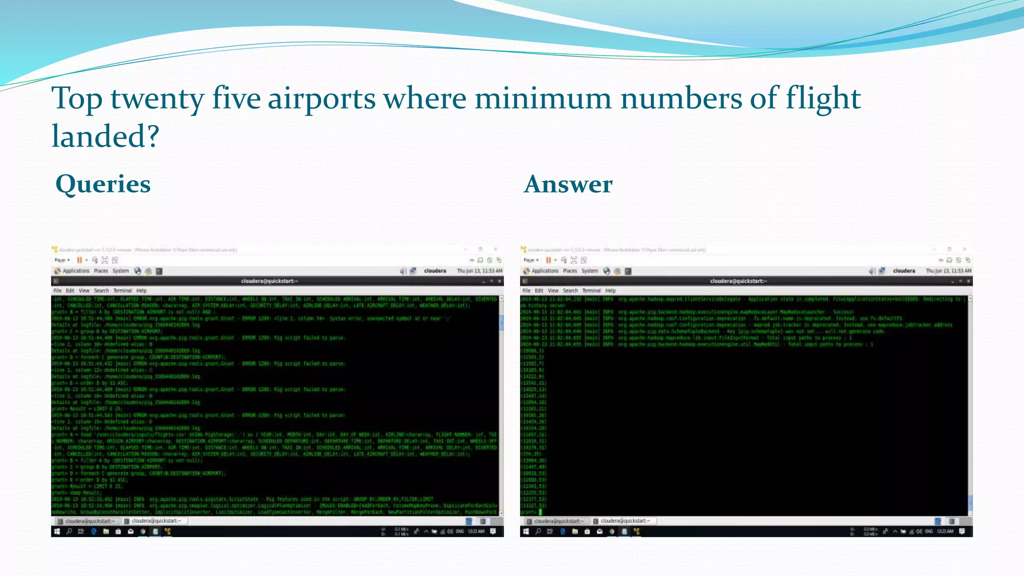 Flight data analysis using apache pig--------------Final Year Project | PPTX
